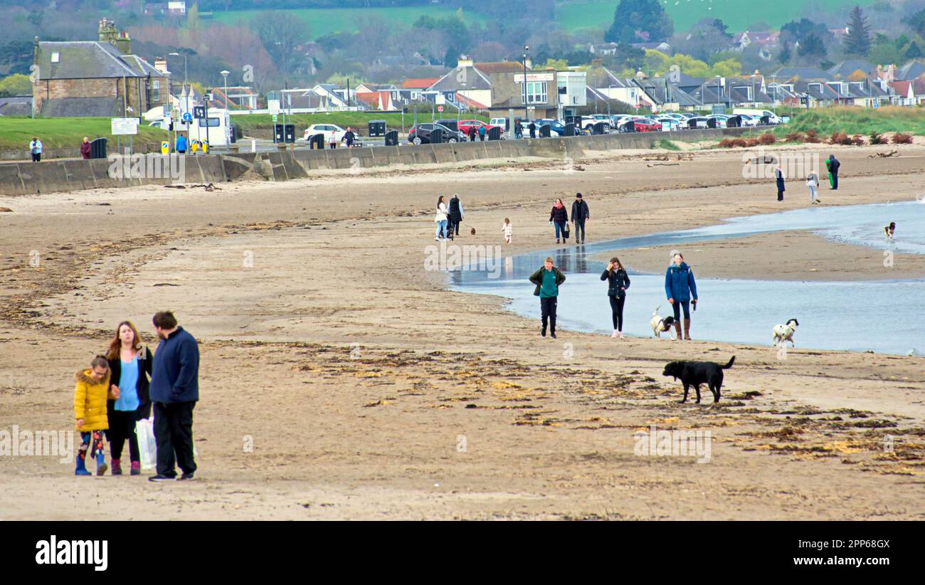 Ayr, Scotland, UK 22nd , April, 2023. UK Weather: Sunny Ayr beach saw ...