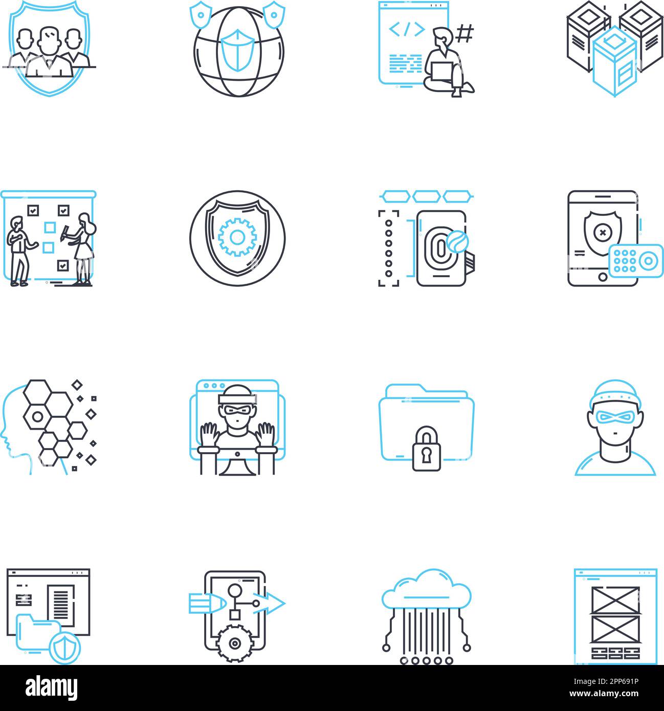 Digital safety linear icons set. Security, Privacy, Cybersecurity ... Digital safety linear icons set. Security, Privacy, Cybersecurity ...