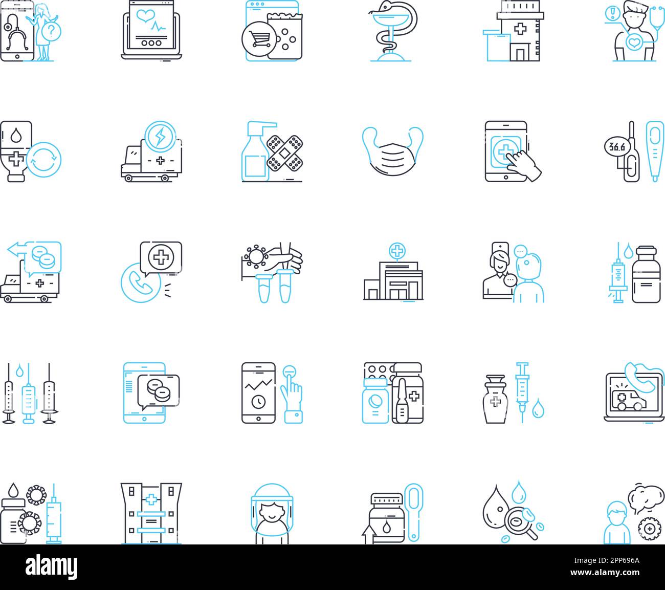 Environmental safety linear icons set. Pollution, Hazard, Toxins ...