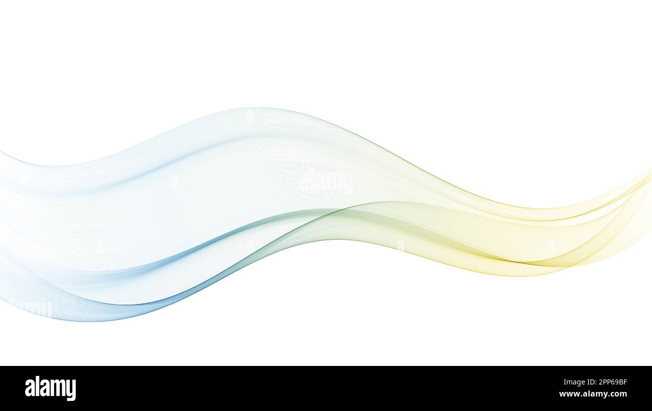 Blue and green color wavy lines.Abstract transparent wave background ...