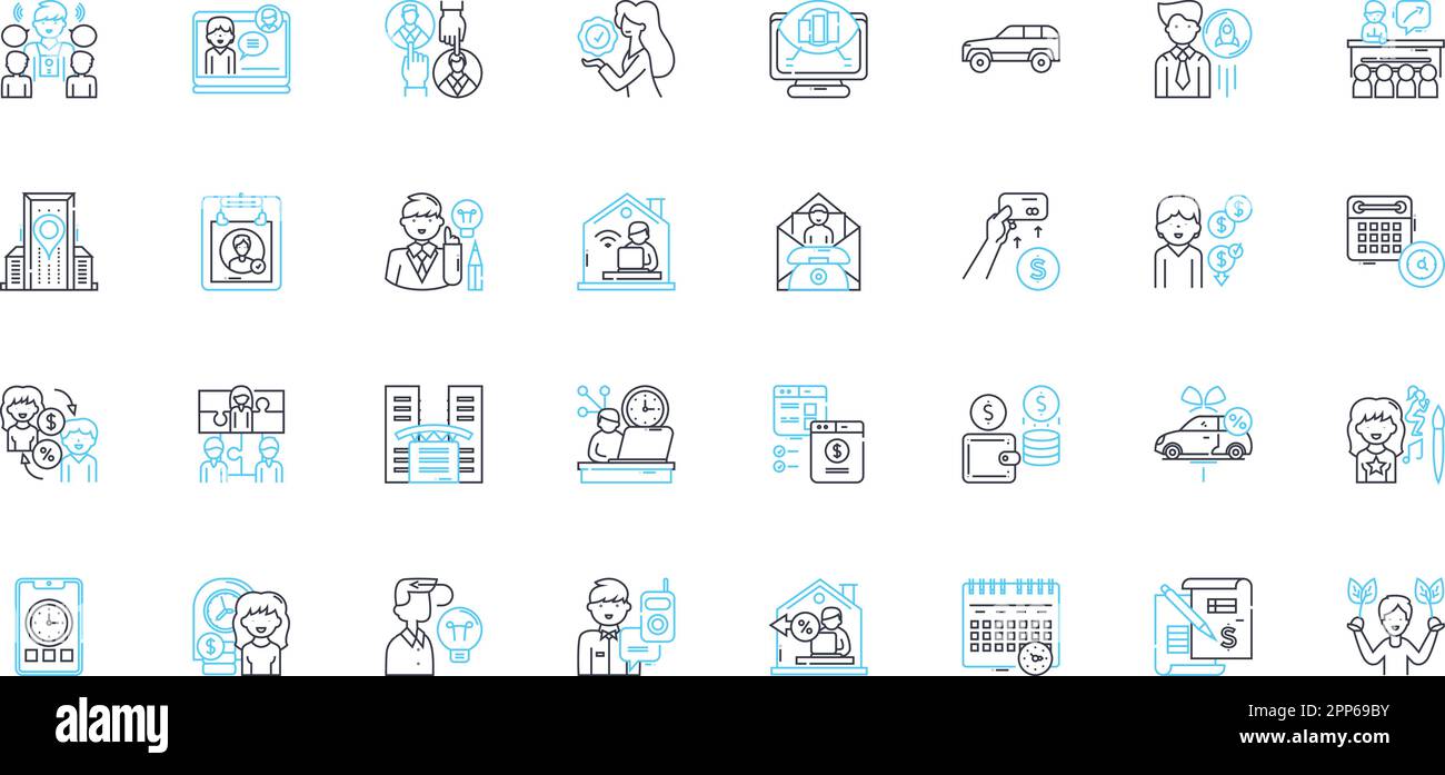 Vocation Career linear icons set. Ambition, Aspiration, Passion ...