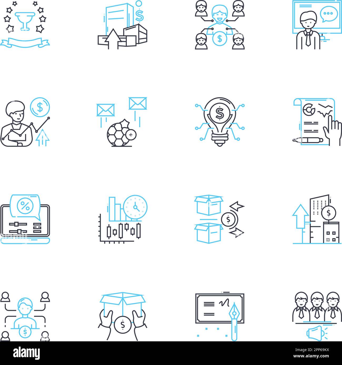 Asset Control Linear Icons Set Inventory Management Tracking Optimization Utilization