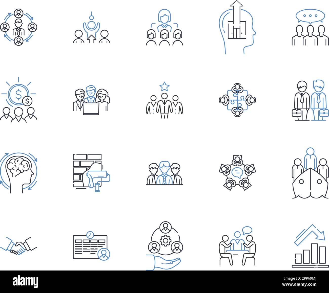 Institution line icons collection. Academy, College, University, School ...