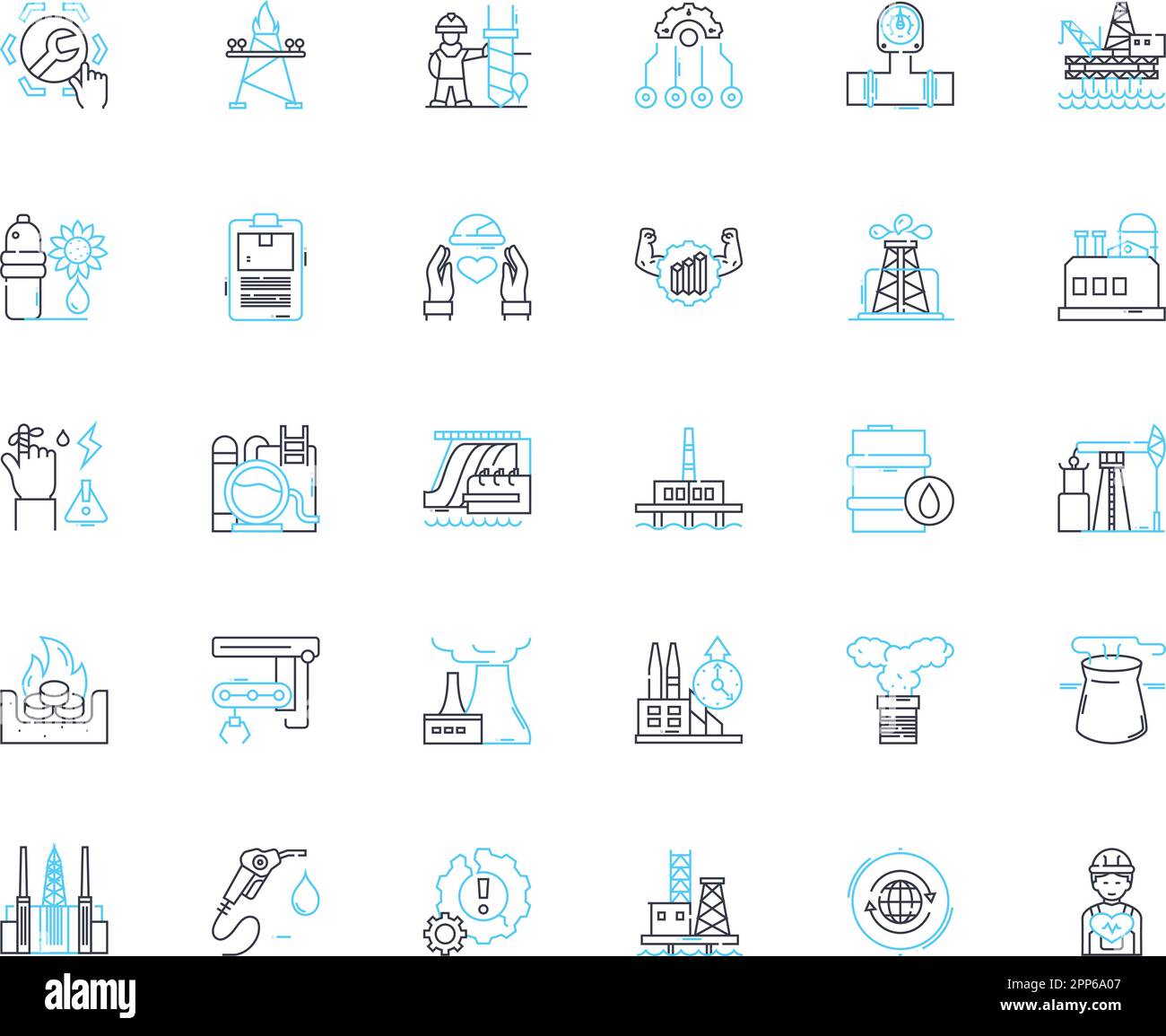 Manufacturing industry linear icons set. Automation, Assembly ... Manufacturing industry linear icons set. Automation, Assembly ...