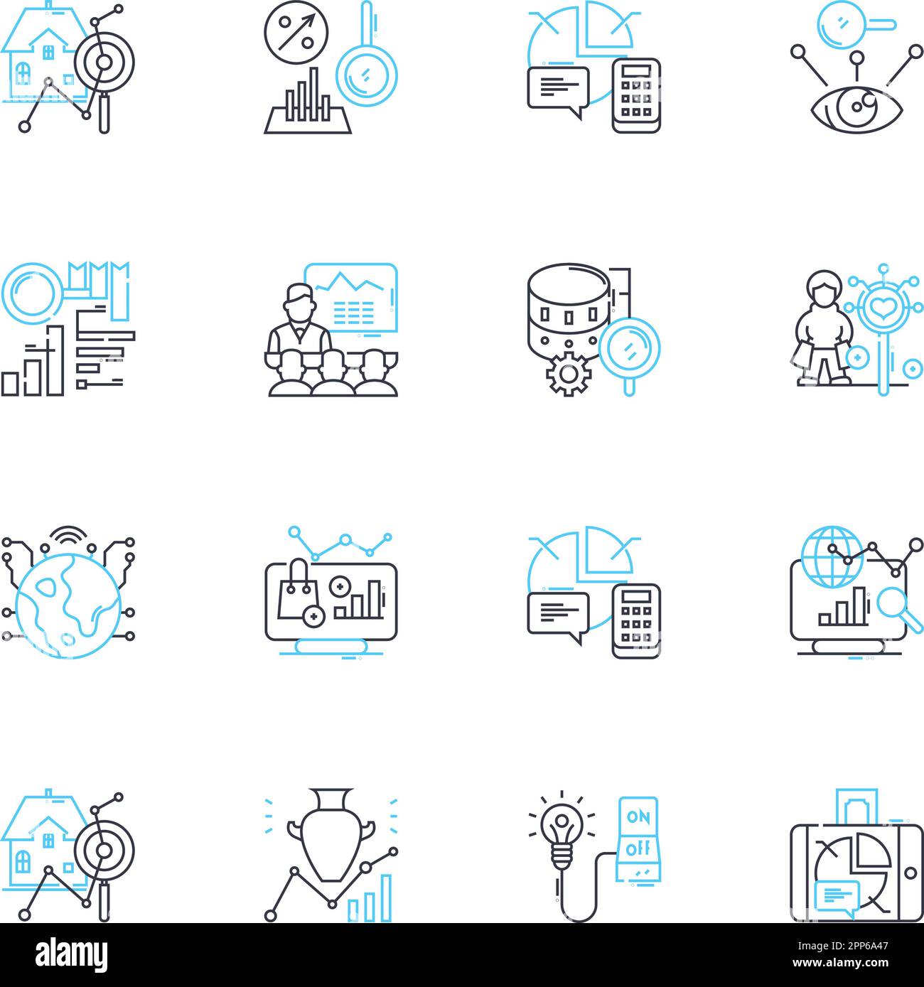 Corporate study linear icons set. Business, Strategy, Leadership ...