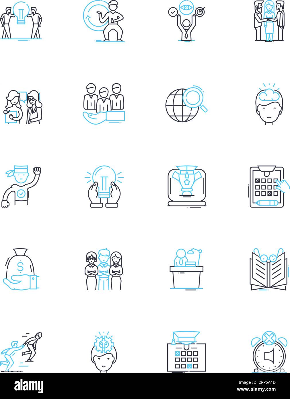 Efficiency and effectiveness linear icons set. Streamlined ... Efficiency and effectiveness linear icons set. Streamlined ...
