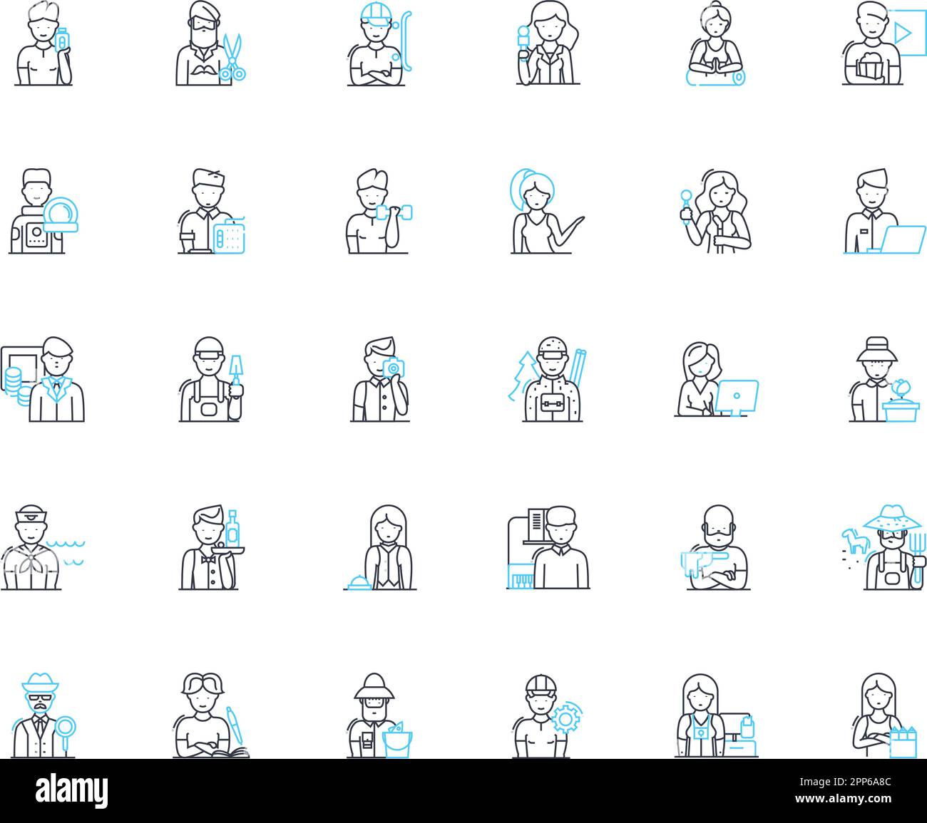 Vocation linear icons set. Calling, Mission, Purpose, Career, Passion ... Vocation linear icons set. Calling, Mission, Purpose, Career, Passion ...