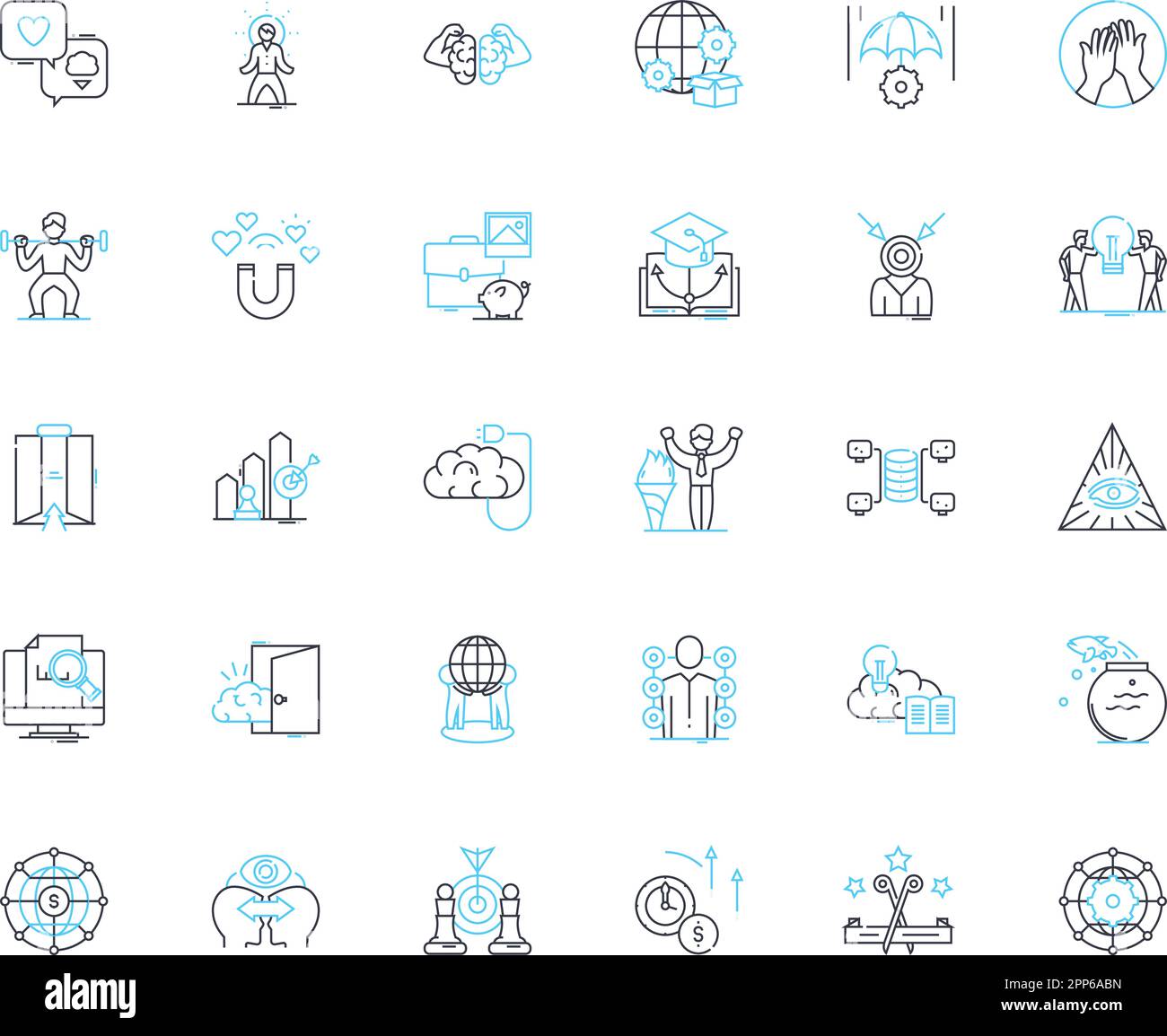 Overseas transactions linear icons set. Currency, Remittance, Export ...