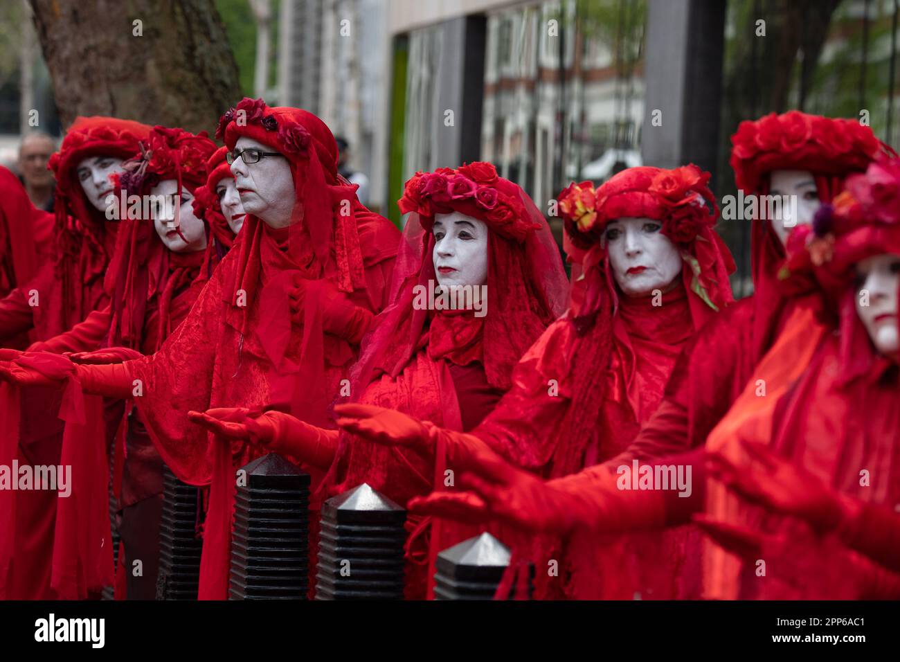 Westminster, London, UK. 22nd April, 2023. The Red Rebels Brigade ...