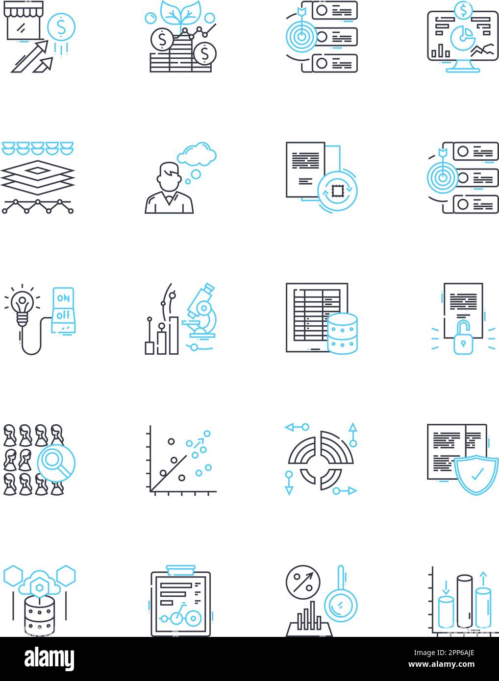 Expense receipts linear icons set. Receipts, Expenses, Deductions ...