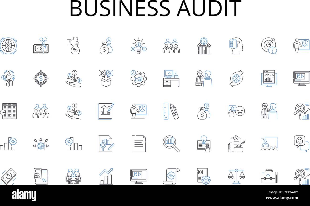 Business audit line icons collection. courier, shipment, dispatch ...