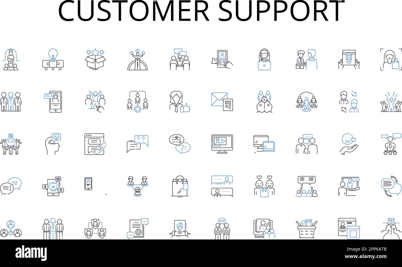 Customer support line icons collection. Behaviorism, Consciousness ...