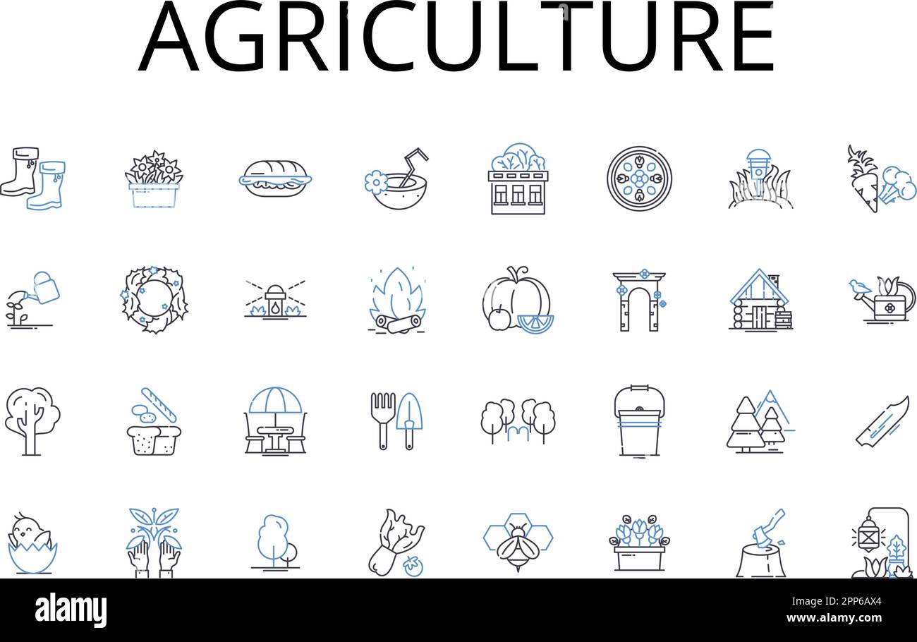 Agriculture line icons collection. Farming, Cultivation, Horticulture ...