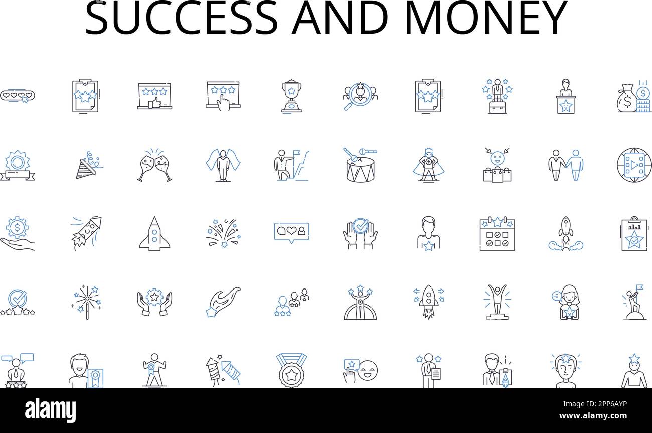 Success and money line icons collection. Flexibility, Efficiency ... Success and money line icons collection. Flexibility, Efficiency ...