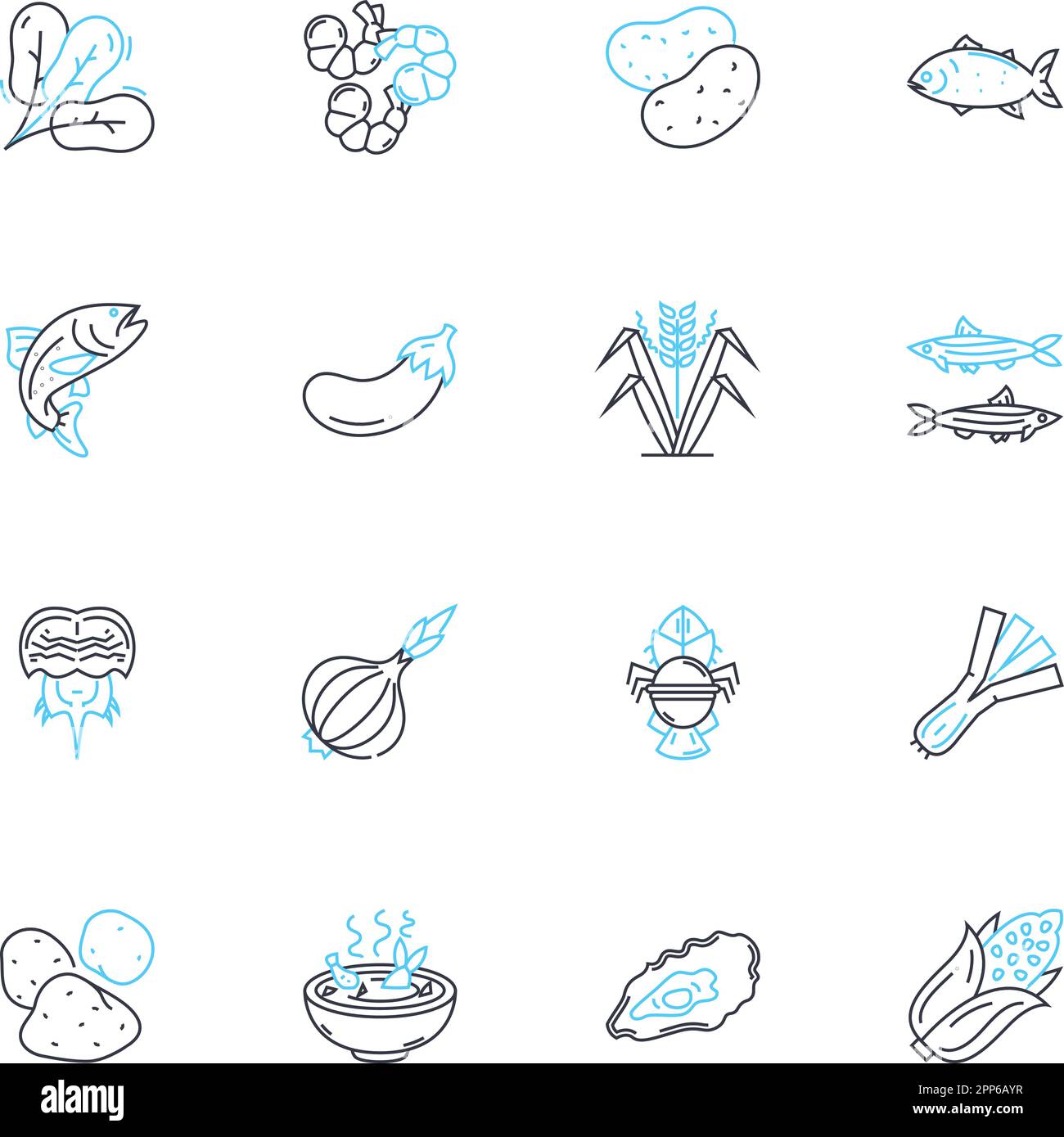 Lovely edible linear icons set. Sweet, Delicious, Yummy, Delectable ...