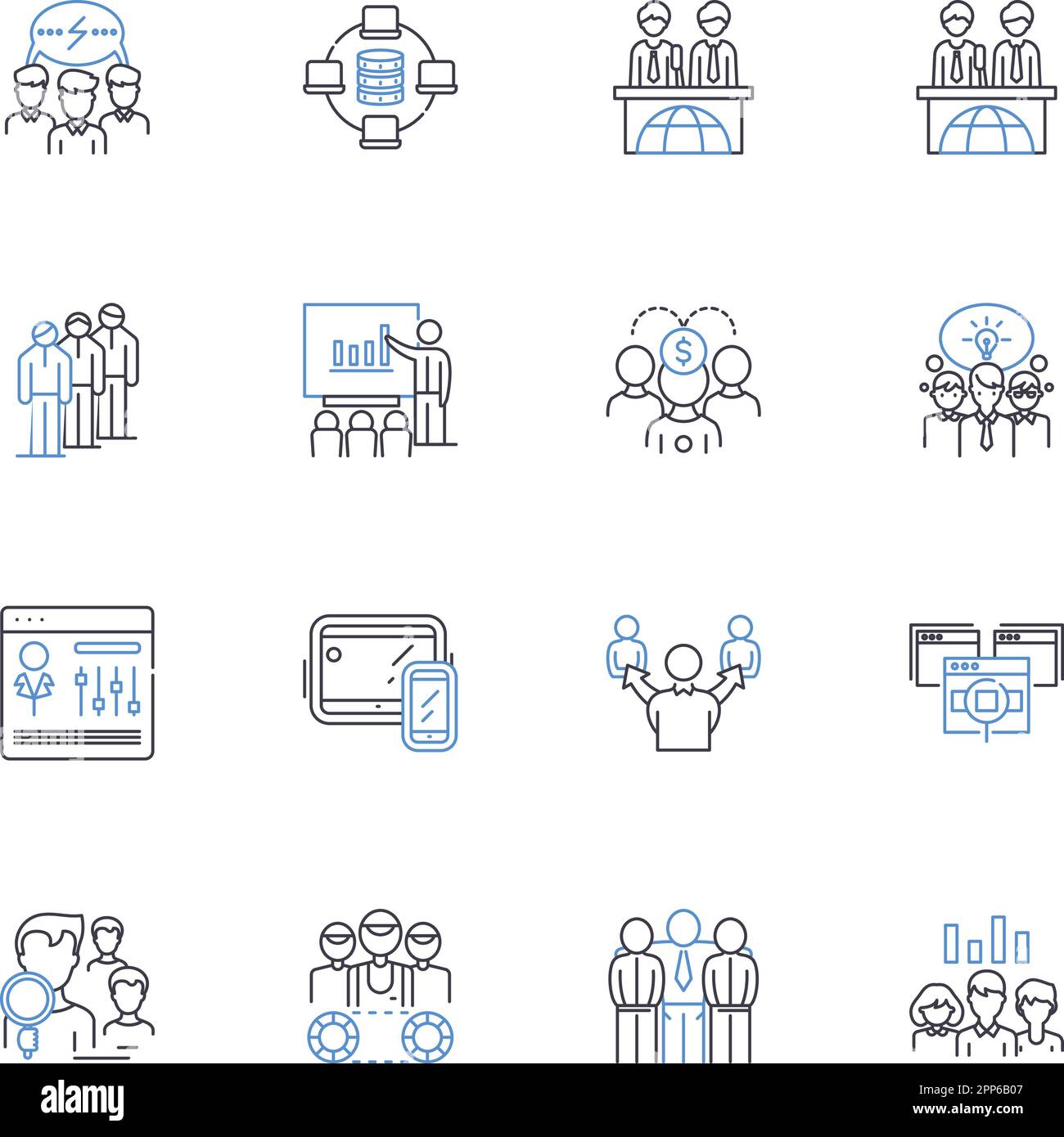 Interchange and dialogue line icons collection. Communication, Exchange, Conversation, Discourse ...