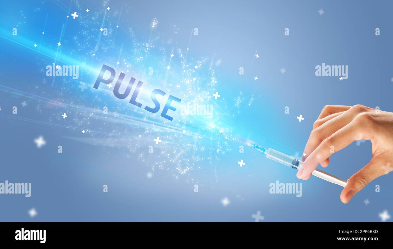 Syringe, medical injection in hand Stock Photo - Alamy