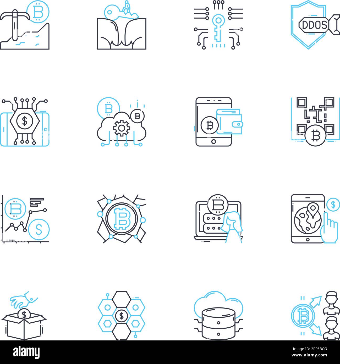 Internet energy linear icons set. Efficiency, Speed, Sustainability ...