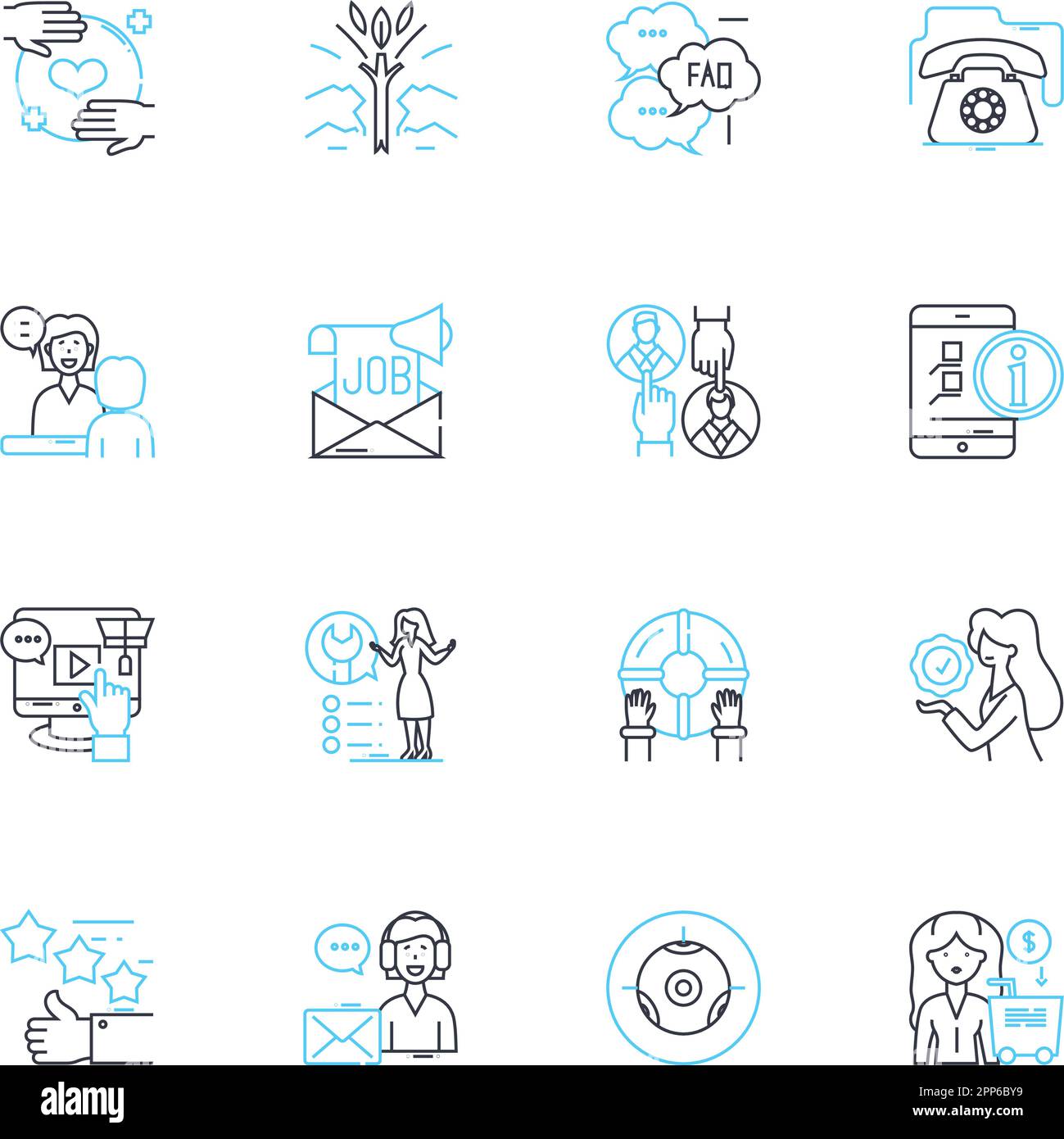 Shopper affinity linear icons set. Loyalty, Preference, Attachment ... Shopper affinity linear icons set. Loyalty, Preference, Attachment ...