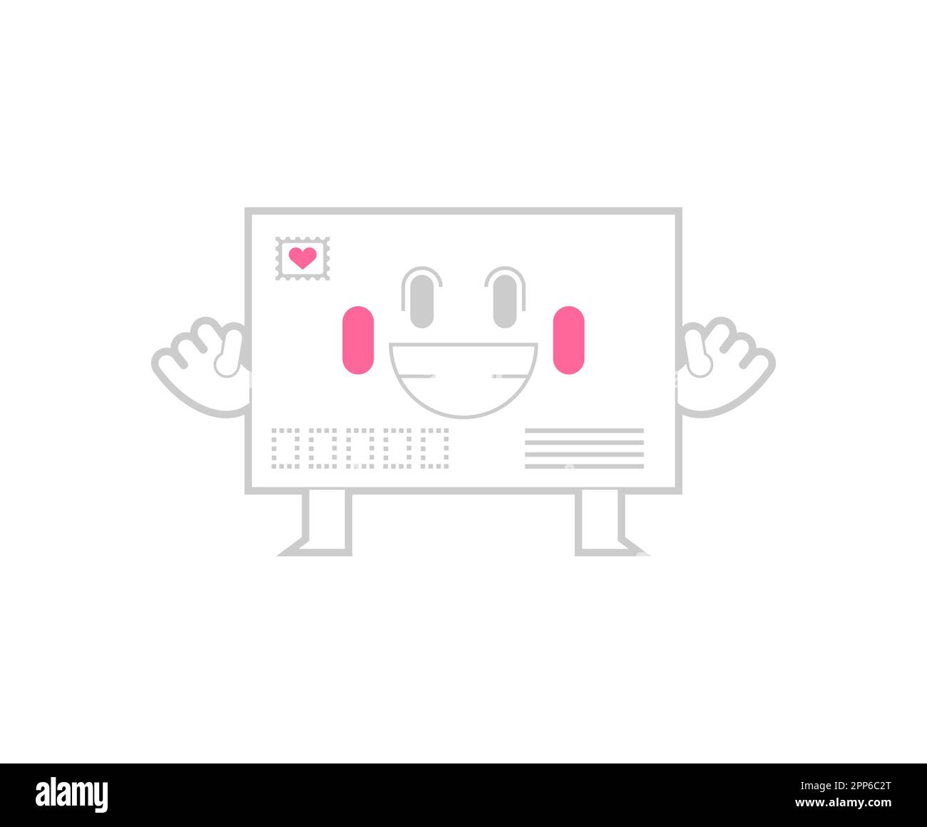Love letter envelope isolated. Happy love mail cover Stock Vector Image ...