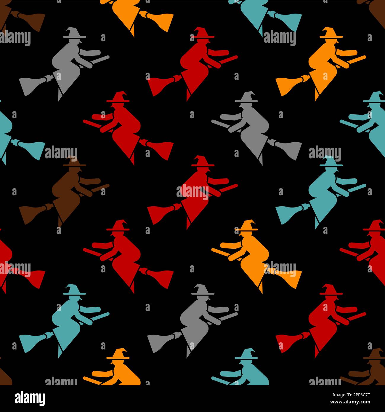 Witch pattern seamless. hag background. hex texture Stock Vector Image ...