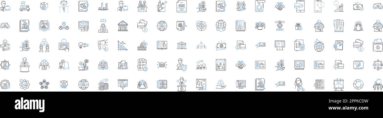 Credit concept line icons collection. Credirthiness, Interest, Loan ...