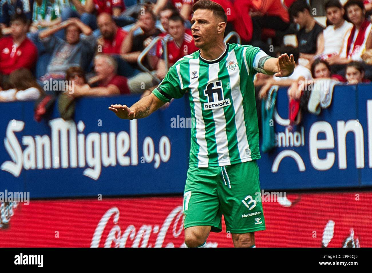 Pamplona, Spain. 22th Apr. 2023. Sports. Football/Soccer.Joaquin ...