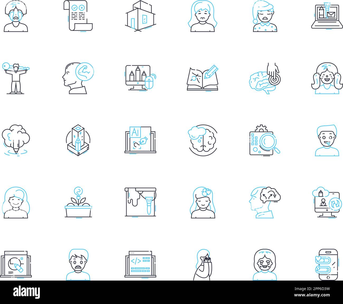 Environmental sustainability linear icons set. Renewability ...