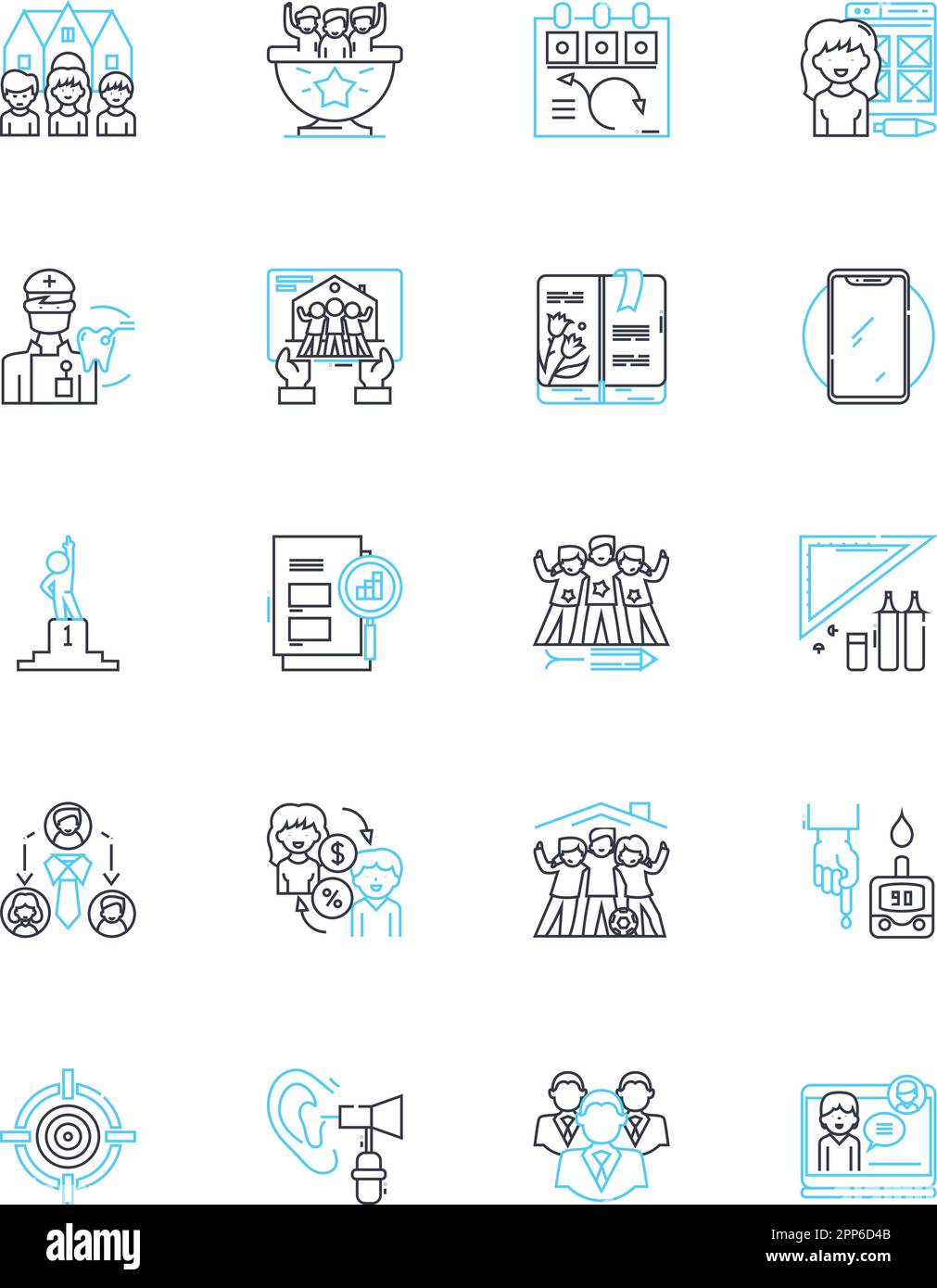 work tools linear icons set. Hammer, Screwdriver, Wrench, Pliers ...