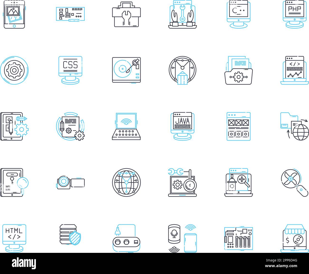 Cyber workplace linear icons set. Cybersecurity, Digitalization ... Cyber workplace linear icons set. Cybersecurity, Digitalization ...