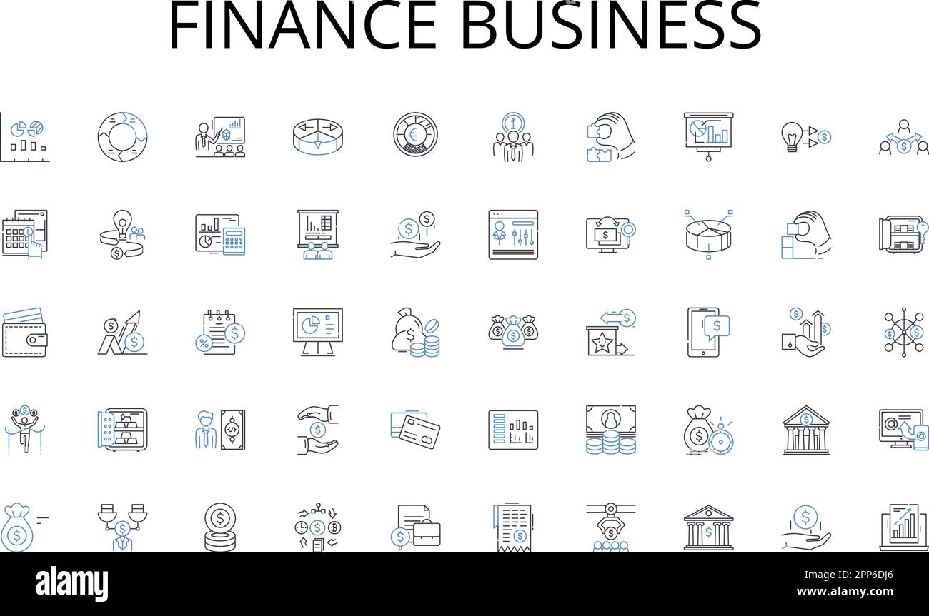 Finance business line icons collection. Assets, Liabilities, Equity ...
