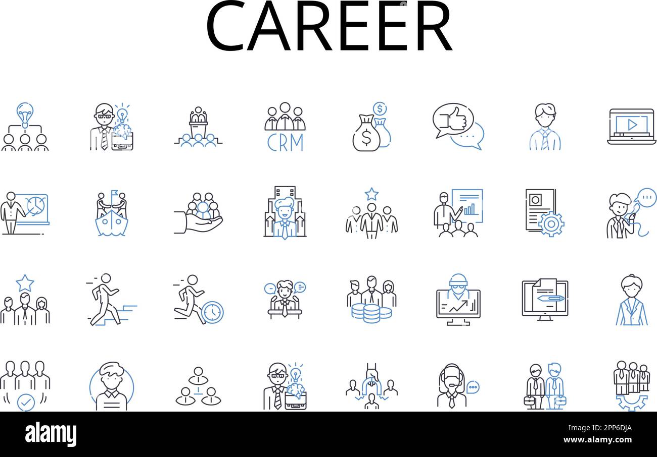 Career line icons collection. Job, Profession, Employment, Occupation ...