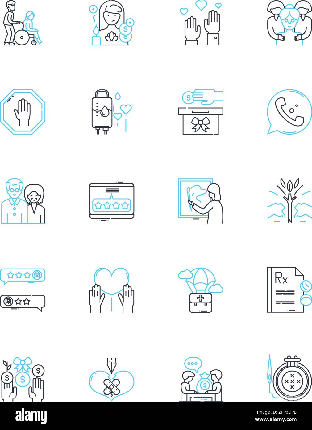 Golden years linear icons set. etirement, Elderly, Aging, Wisdom ...