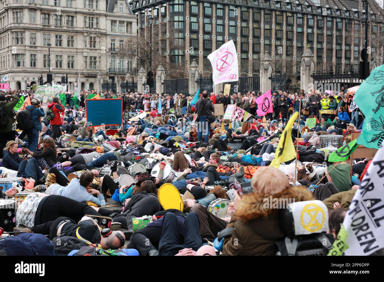 London, UK. 22 April 2023. Extinction Rebellion climate protest The Big ...