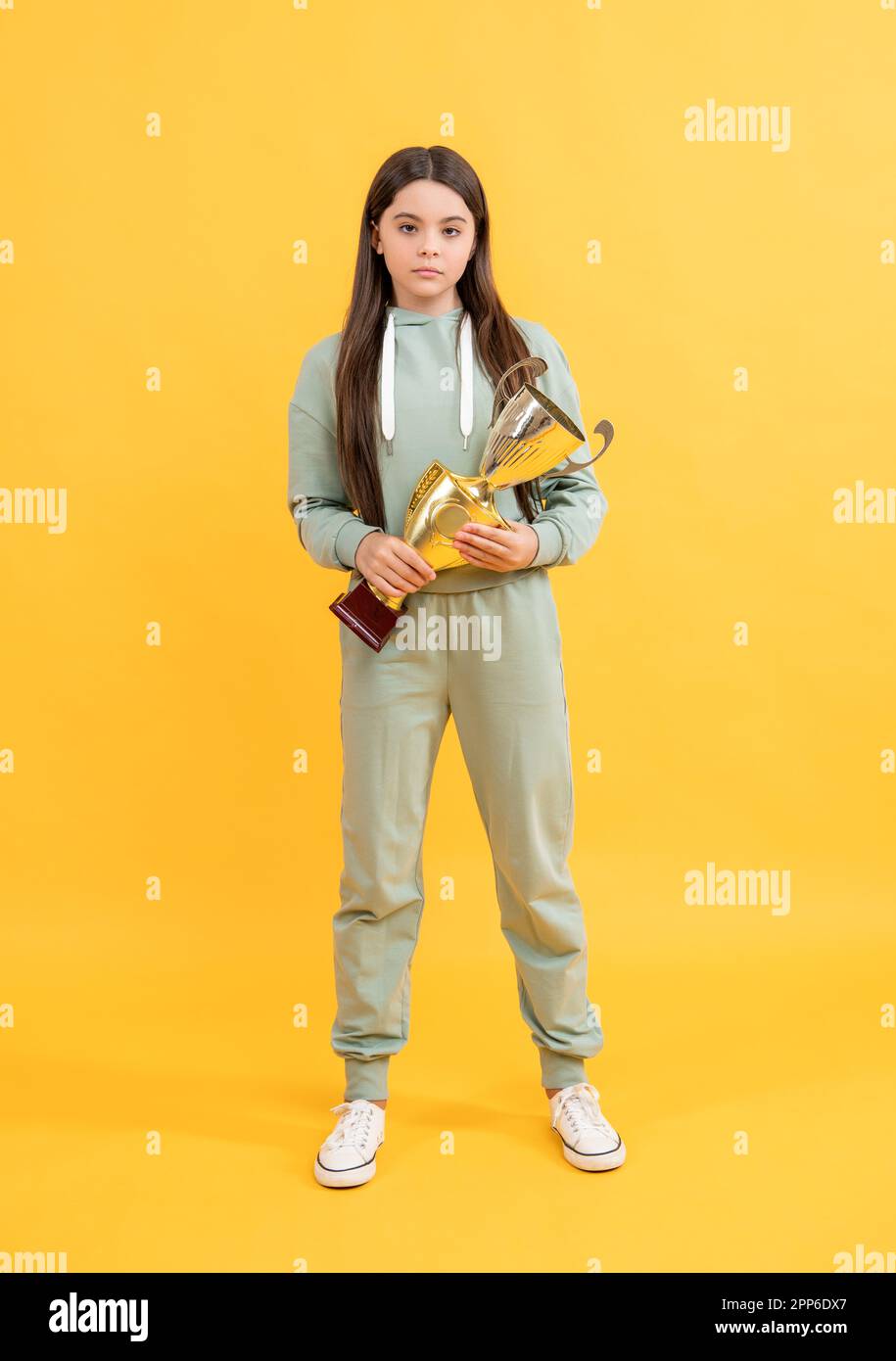 teen champion girl in studio. teen champion girl on background. photo ...