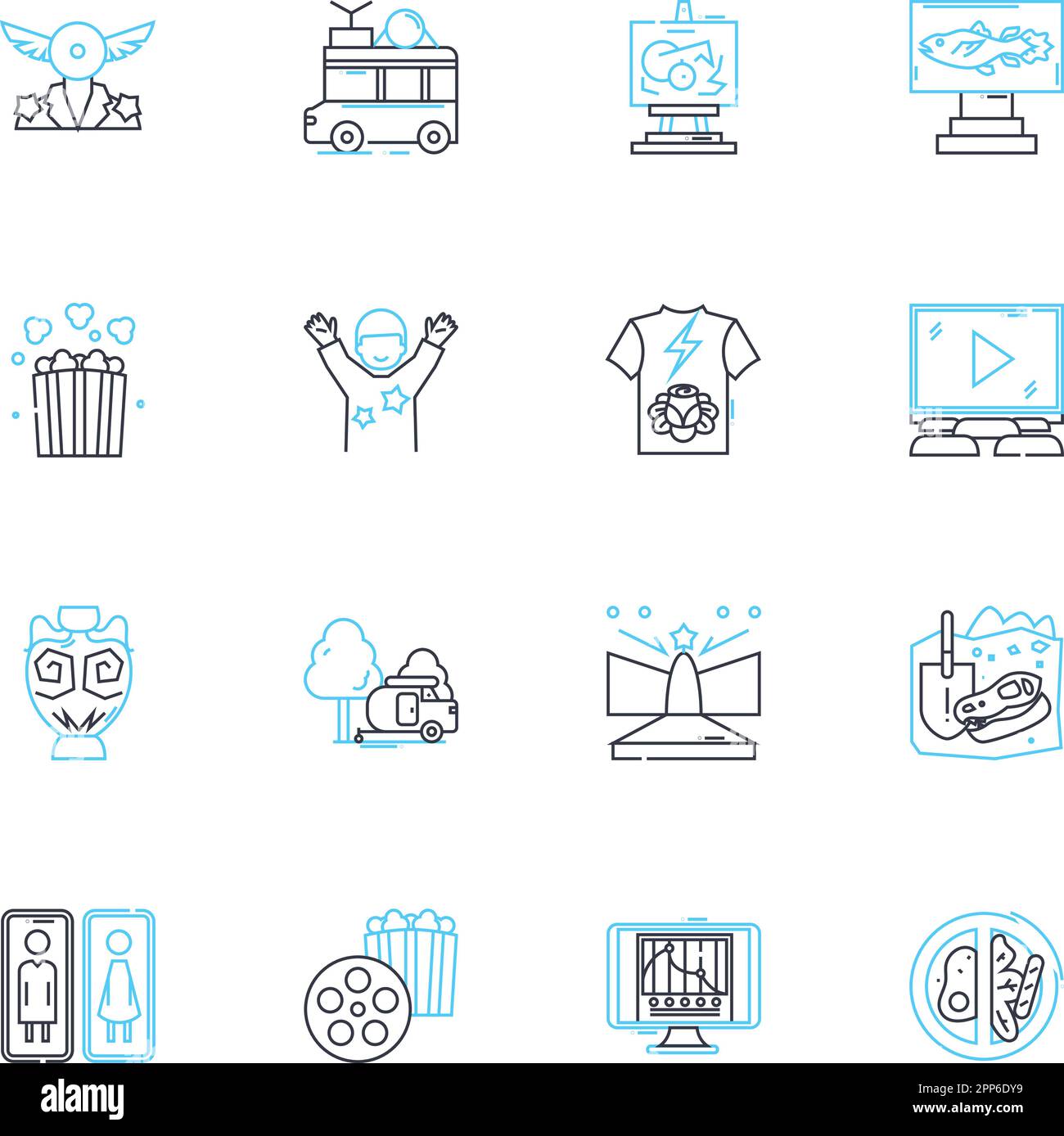 Urban adventure linear icons set. Exploration, Discovery, Excitement ...