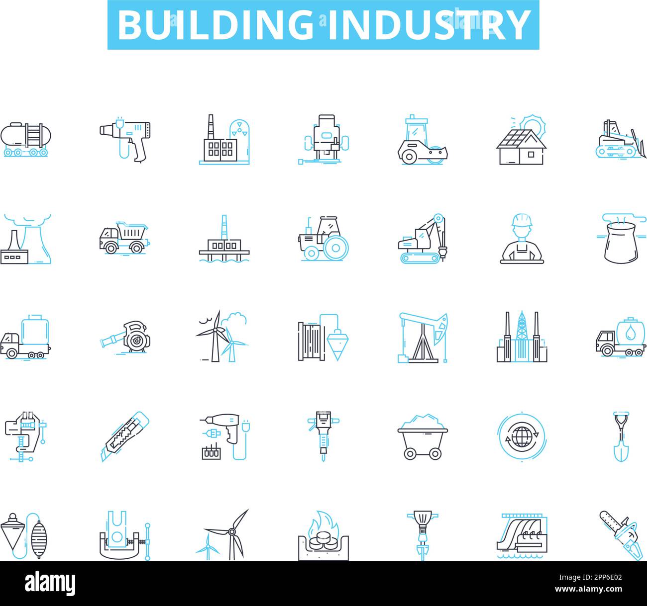 Building industry linear icons set. Architecture, Construction, Design ... Building industry linear icons set. Architecture, Construction, Design ...