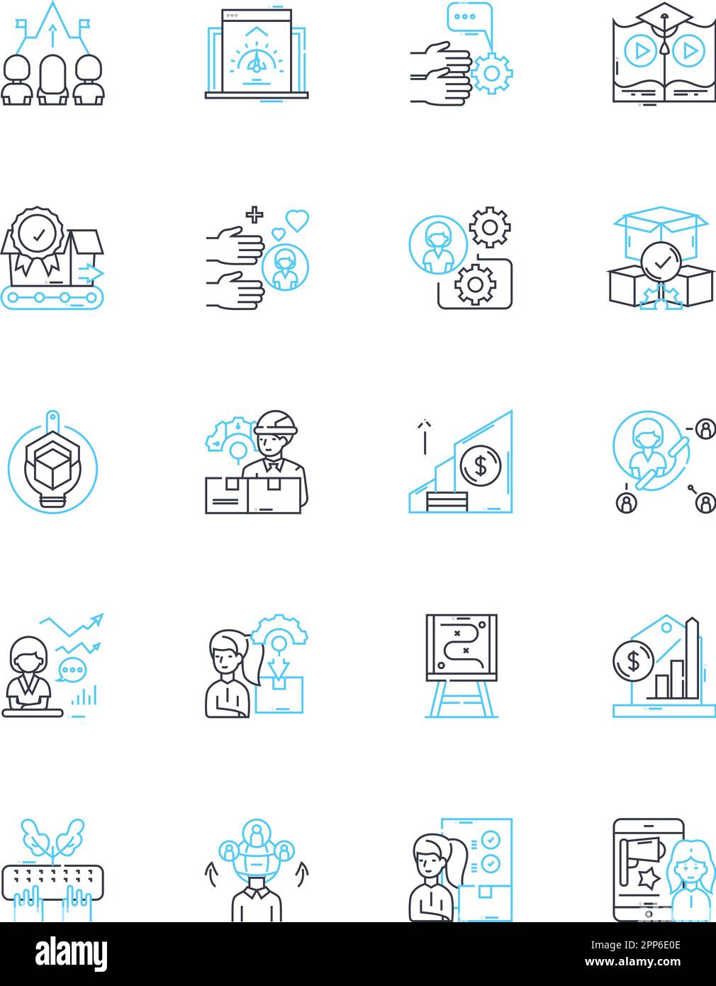 Control linear icons set. Dominance, Manipulation, Supremacy, Authority ...