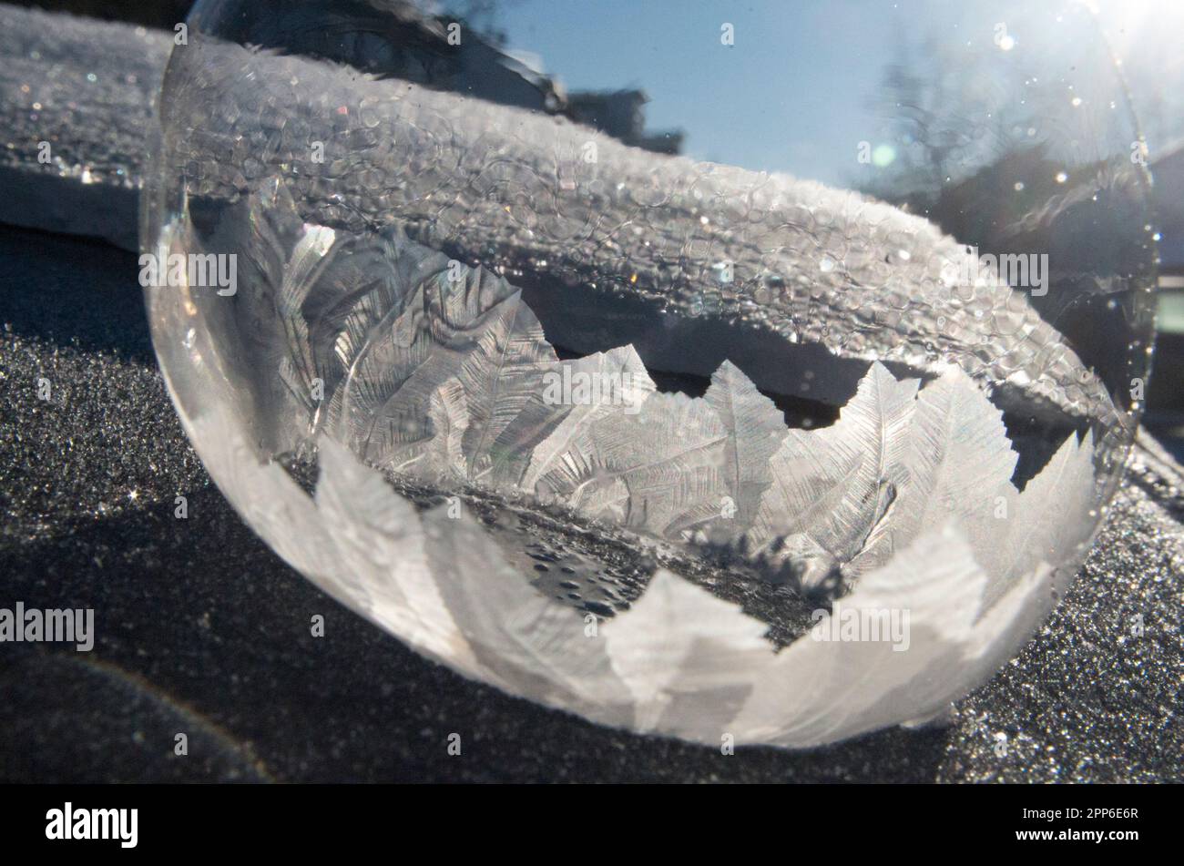 Frozen Ice Bubble Stock Photo - Alamy