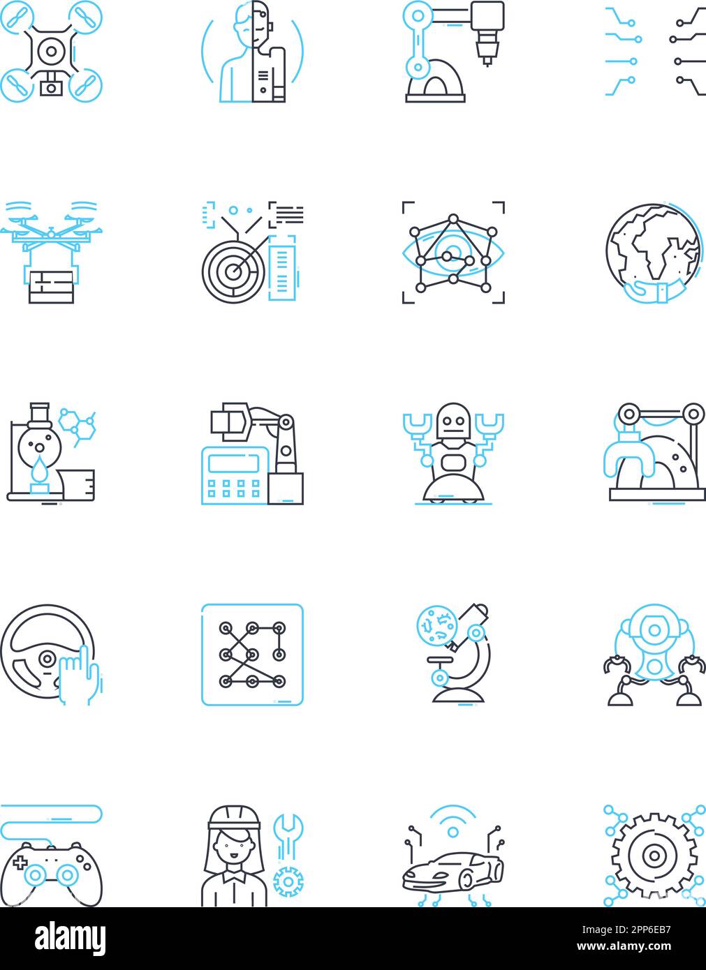 Human Anatomy Linear Icons Set Skeleton Muscles Organs Joints