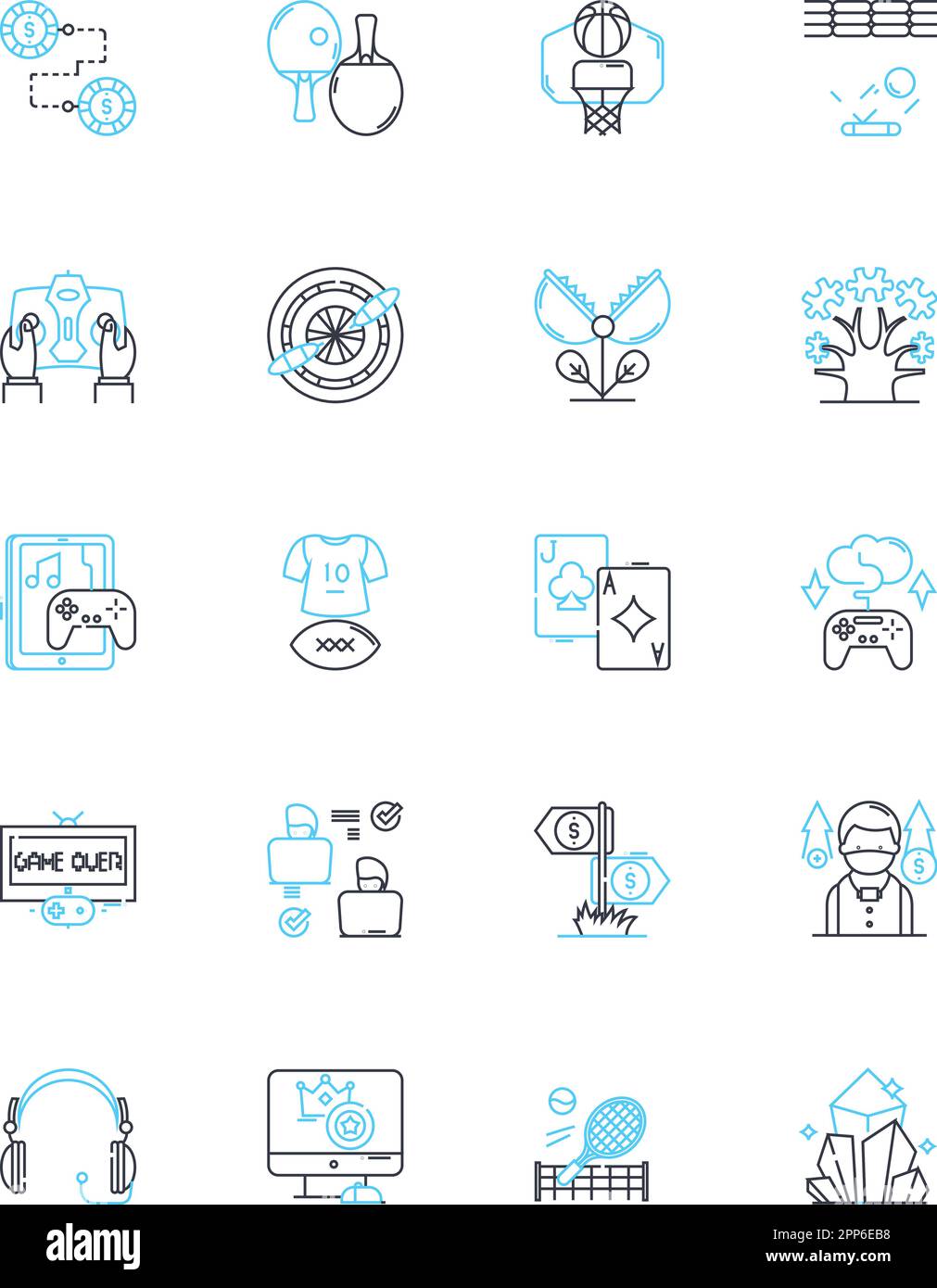 Risk-taking linear icons set. Courage, Thrill, Adventure, Boldness ...