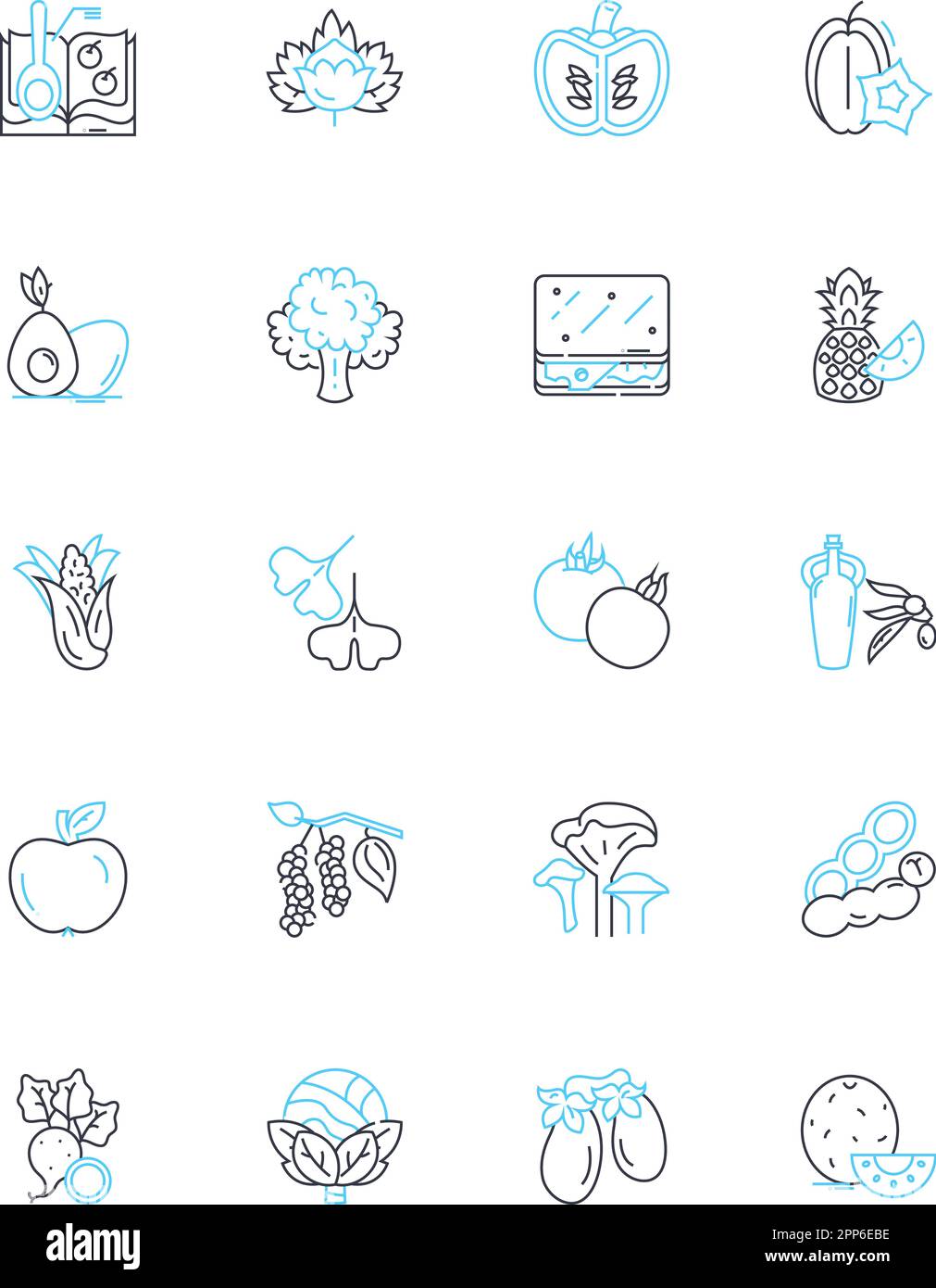 Food arts linear icons set. Plating, Garnishing, Culinary, Artisanal ...