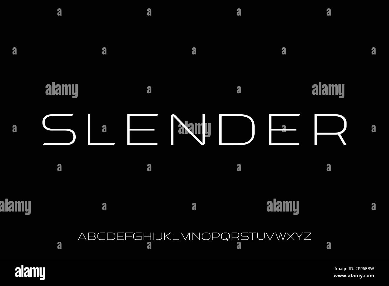 Modern sleek minimal display font vector Stock Vector Image & Art - Alamy