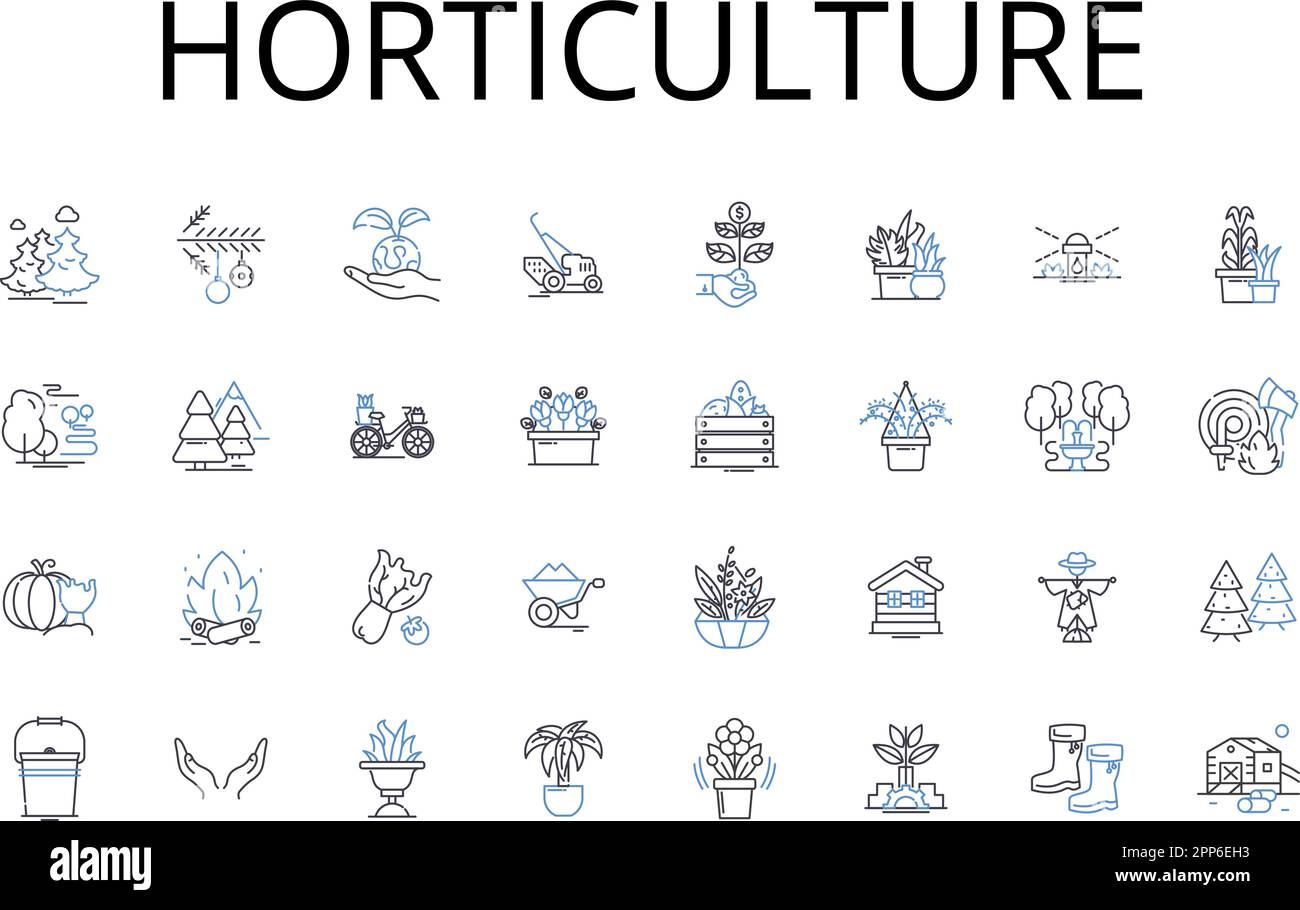 Horticulture line icons collection. Gardening, Cultivation, Agronomy ... Horticulture line icons collection. Gardening, Cultivation, Agronomy ...