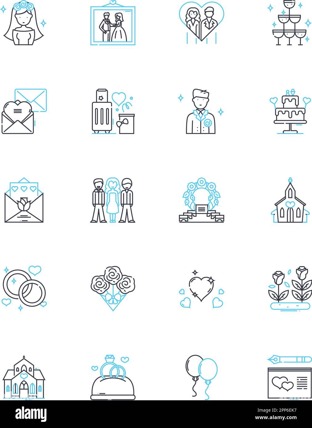 Ceremony linear icons set. Ritual, Celebration, Tradition ...