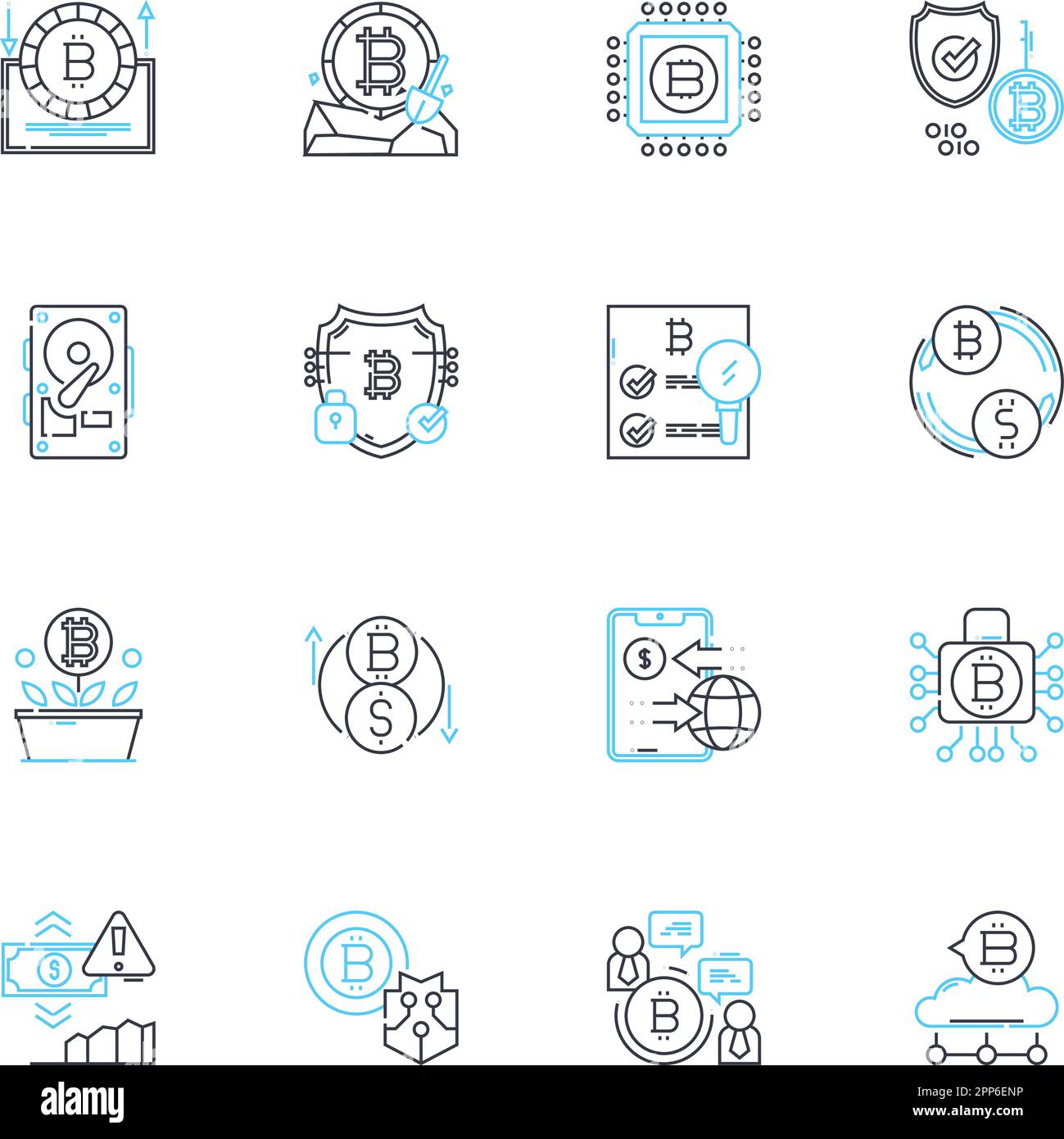 Fintech startups linear icons set. Digital, Innovation, Disruption ... Fintech startups linear icons set. Digital, Innovation, Disruption ...