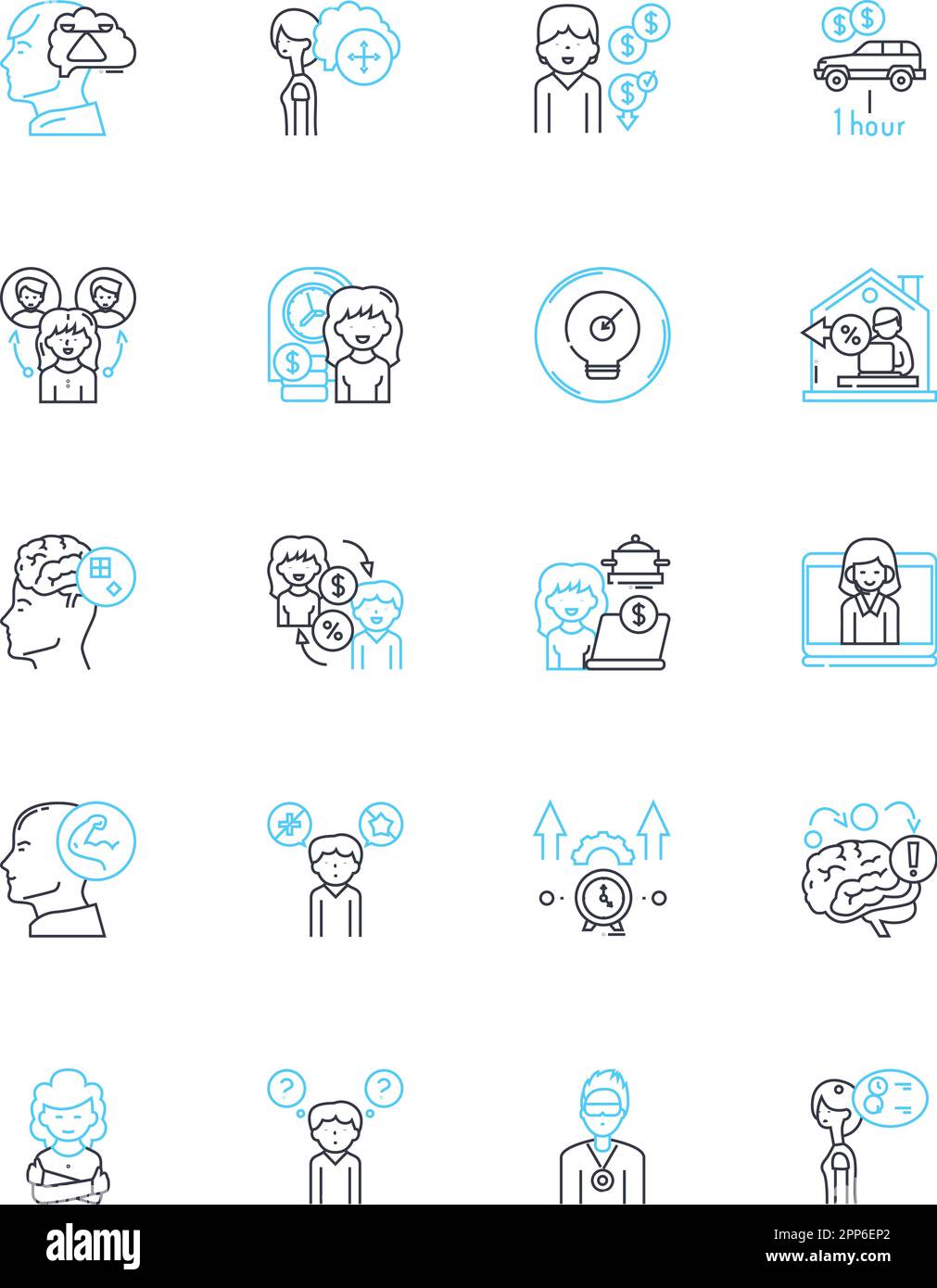 Goal attainment linear icons set. uccess, Accomplishment, Victory ...