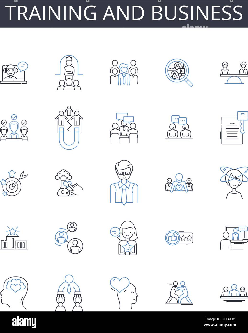 Training and business line icons collection. Learning and commerce ... Training and business line icons collection. Learning and commerce ...