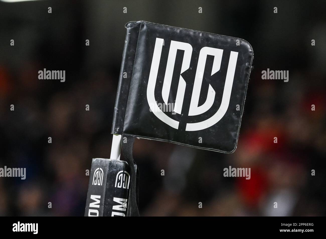 United rugby championship branded corner flag hi-res stock photography ...