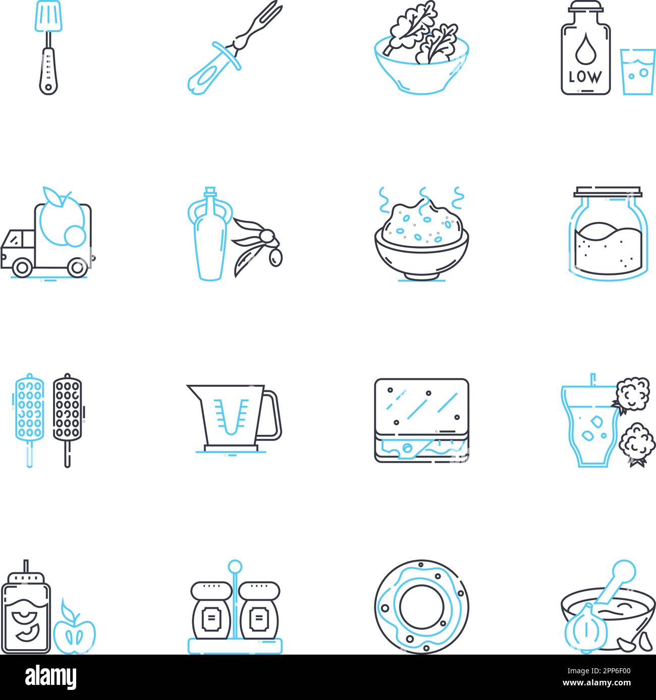 Self-serve restaurant linear icons set. Fast, Convenient, Budget ...